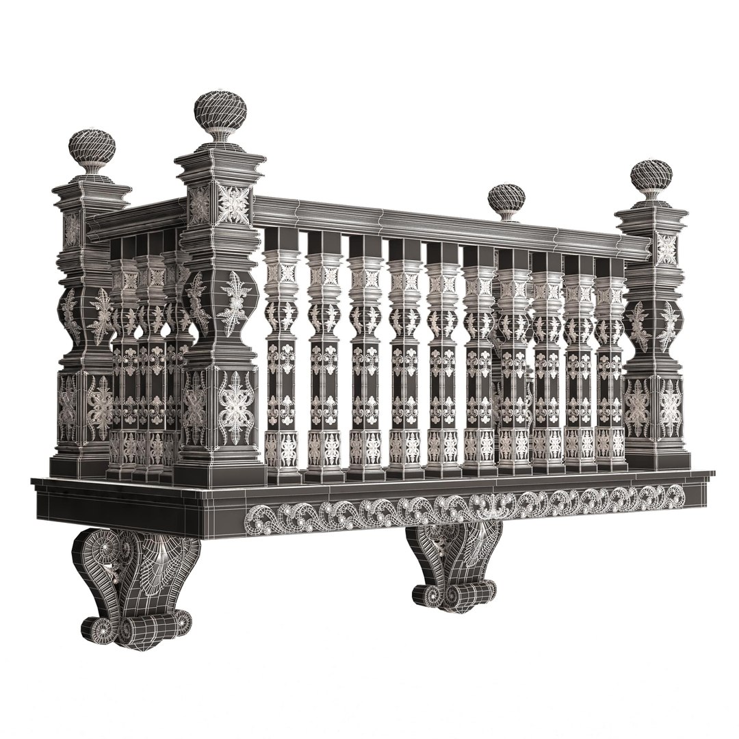 Classic Balcony 01 3D Model - TurboSquid 2324328