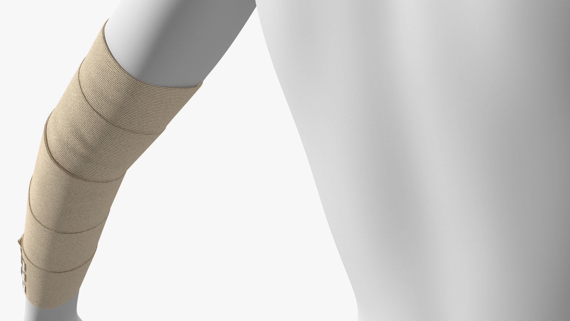 3D Elastic Bandage Beige With Clamps Wrapped Around Hand On Mannequin ...