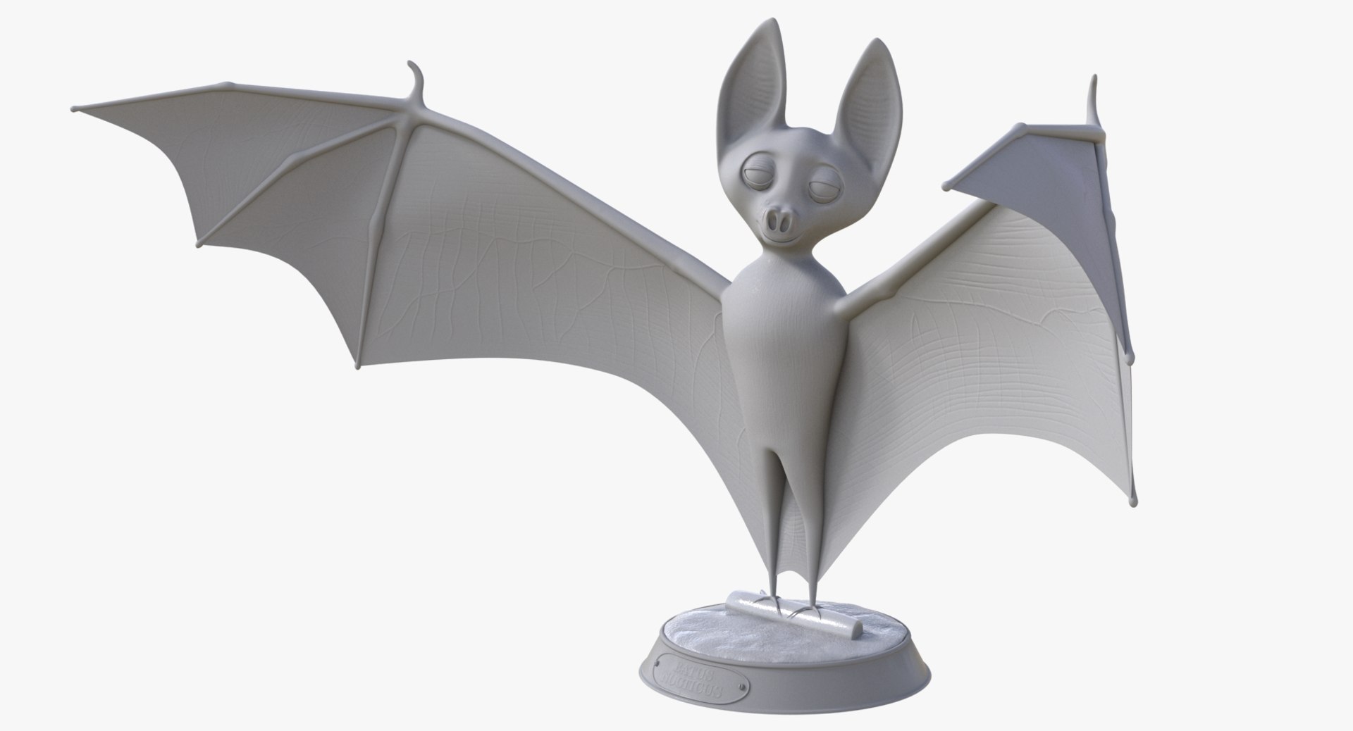 cartoon bat rigged 3d obj
