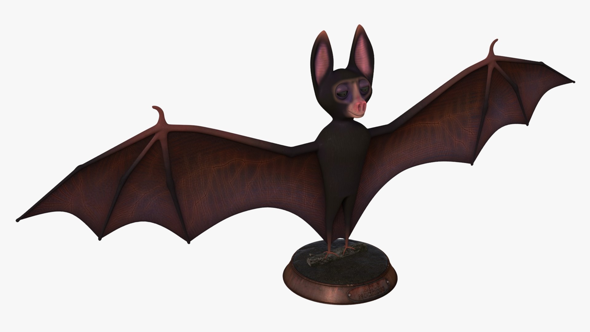 Cartoon Bat Rigged 3d Obj