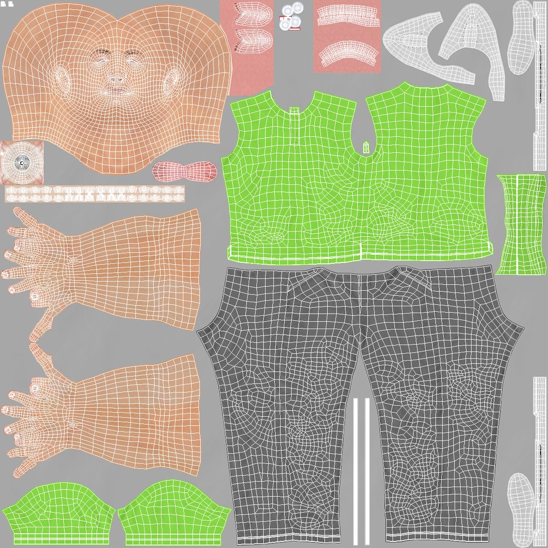 Delivery Service Man in Green Uniform Neutral Pose 3D model ...