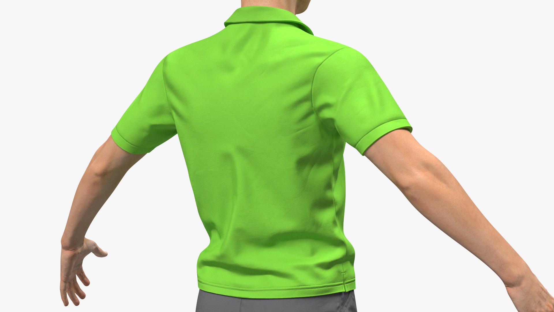 Delivery Service Man in Green Uniform Neutral Pose 3D model ...