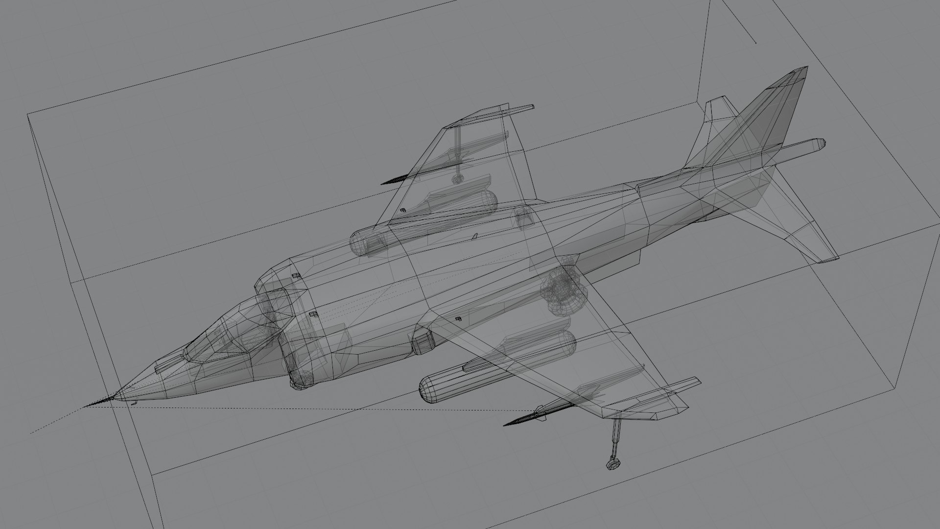 3D Hawker Harrier Lowpoly Jet Fighter Model - TurboSquid 1872095