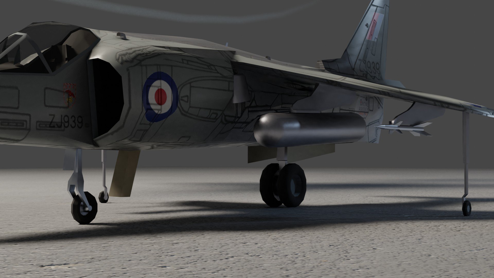 3D Hawker Harrier Lowpoly Jet Fighter Model - TurboSquid 1872095