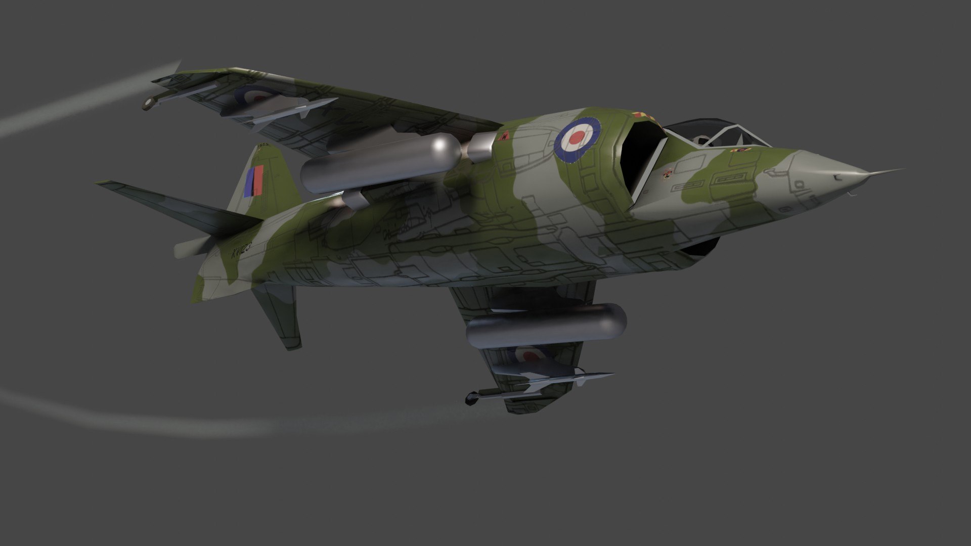 3D Hawker Harrier Lowpoly Jet Fighter Model - TurboSquid 1872095