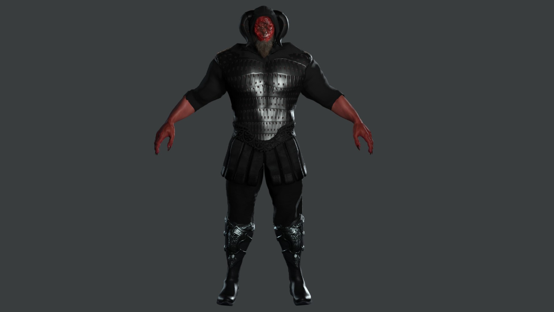 AAA 3D GAME READY FANTASY MALE CHARACTER - MONSTER WARRIOR 02 Model ...