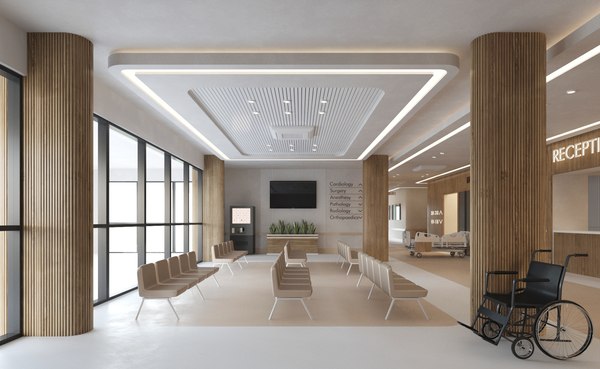현대 병원 인테리어 3D 모델 - TurboSquid 2031939