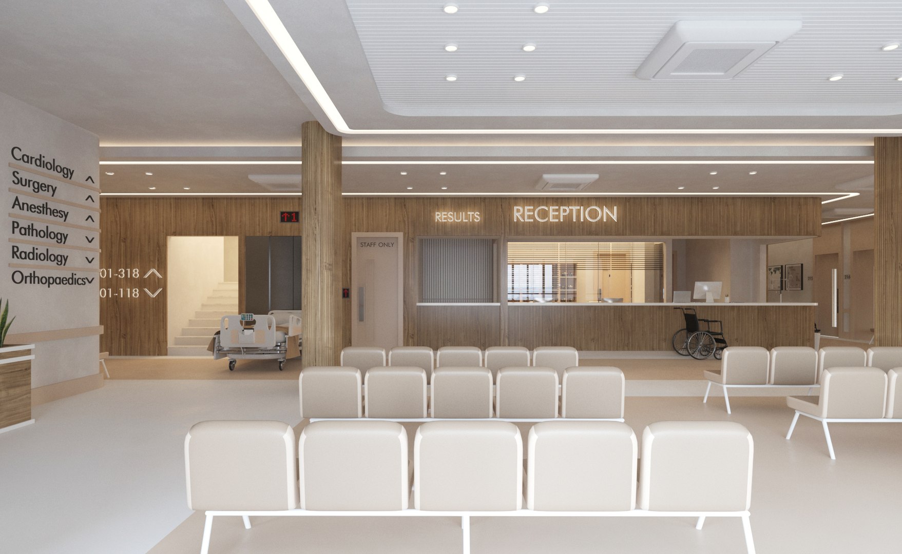 3D Modern Hospital Interior Model - TurboSquid 2031939