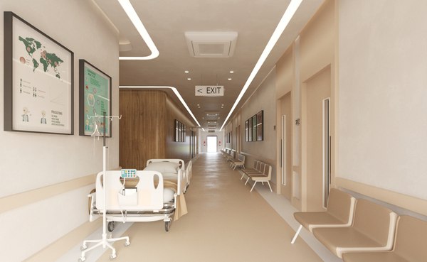 현대 병원 인테리어 3D 모델 - TurboSquid 2031939
