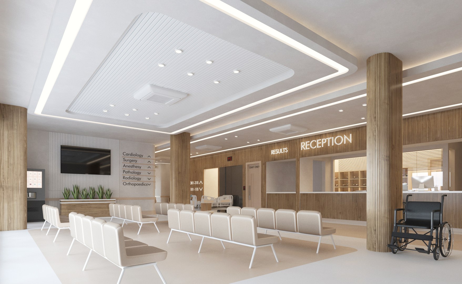 3D Modern Hospital Interior Model - TurboSquid 2031939