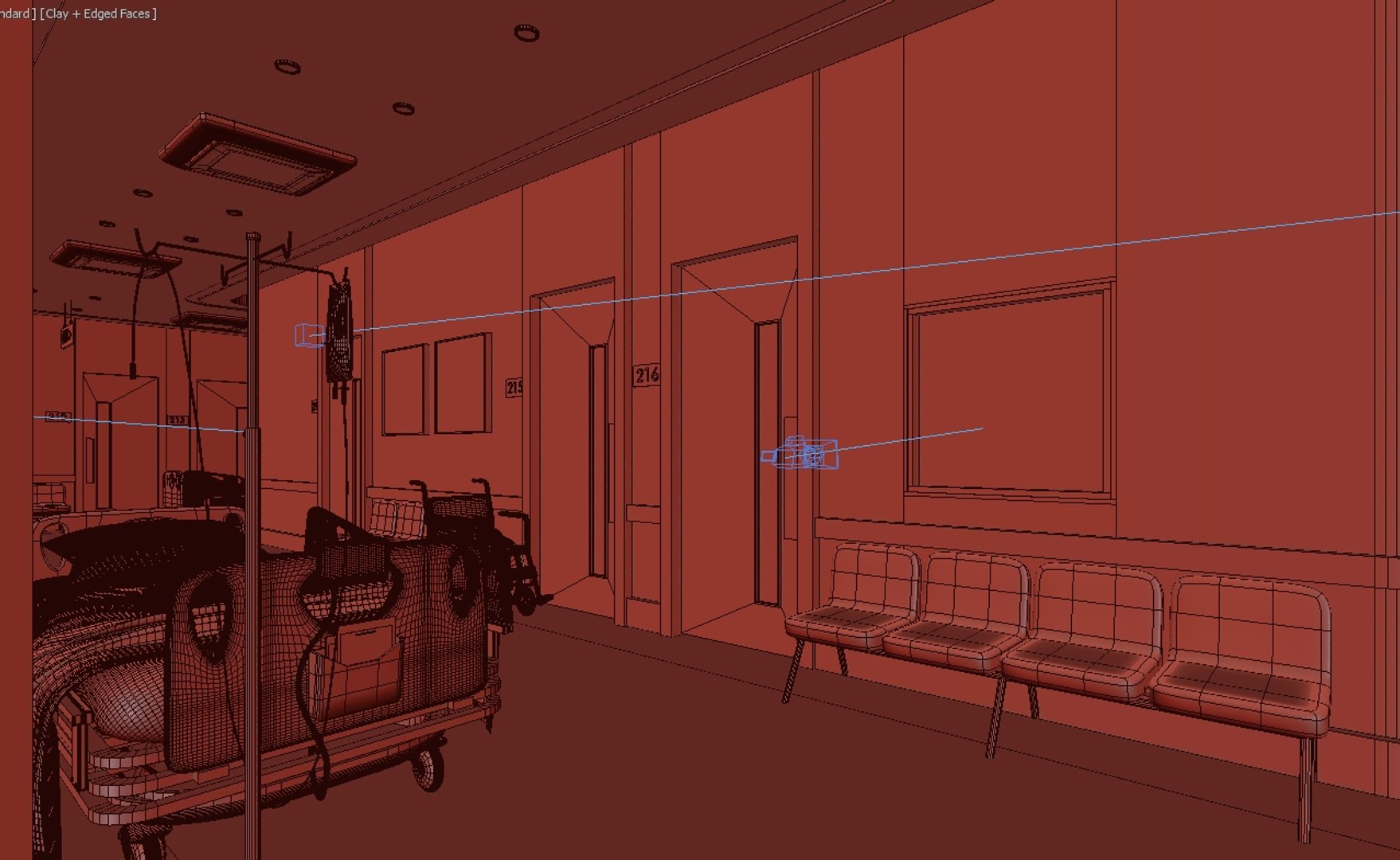 3D Modern Hospital Interior model - TurboSquid 2031939