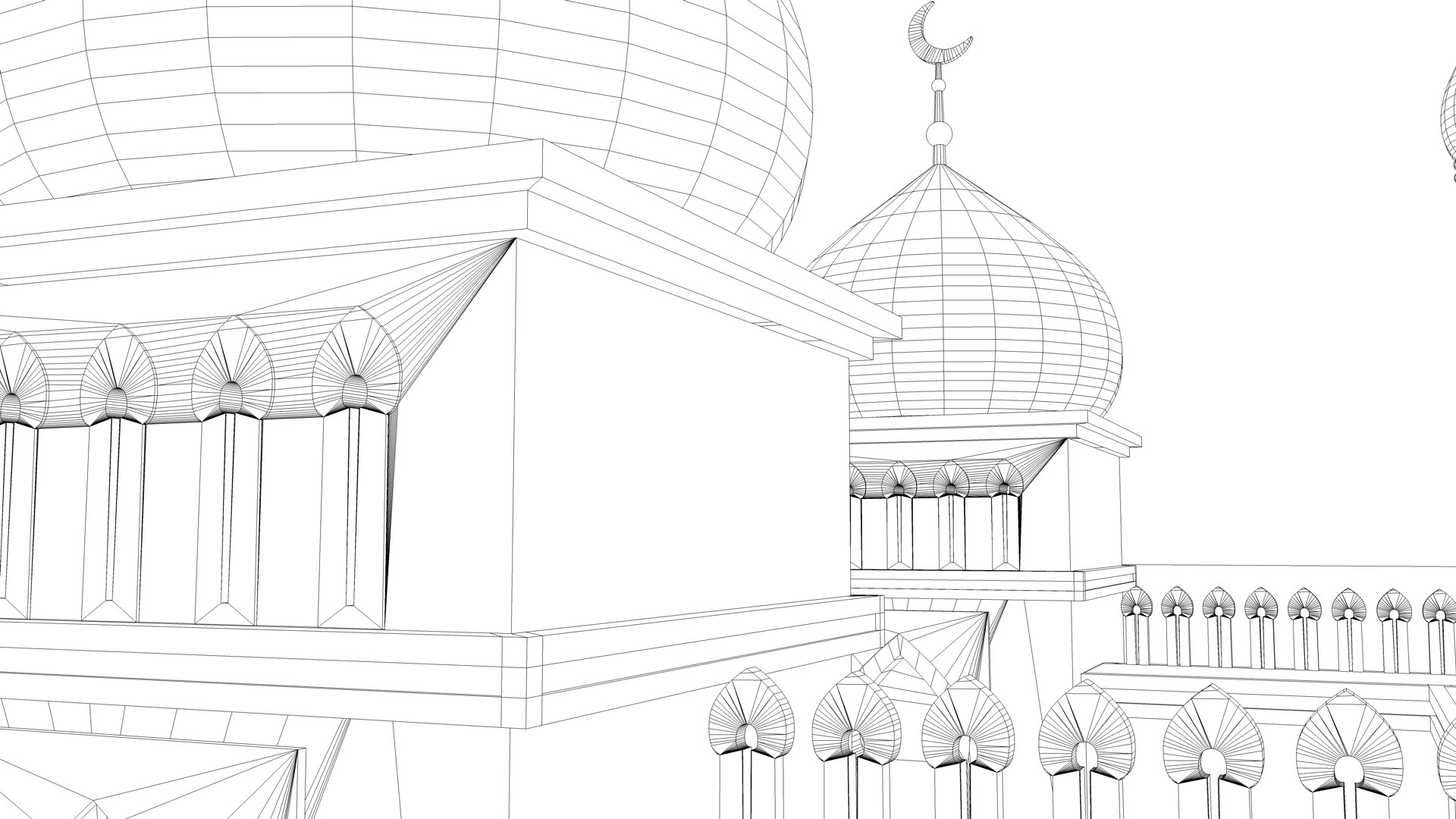 Simple Mosque Model - TurboSquid 1732425