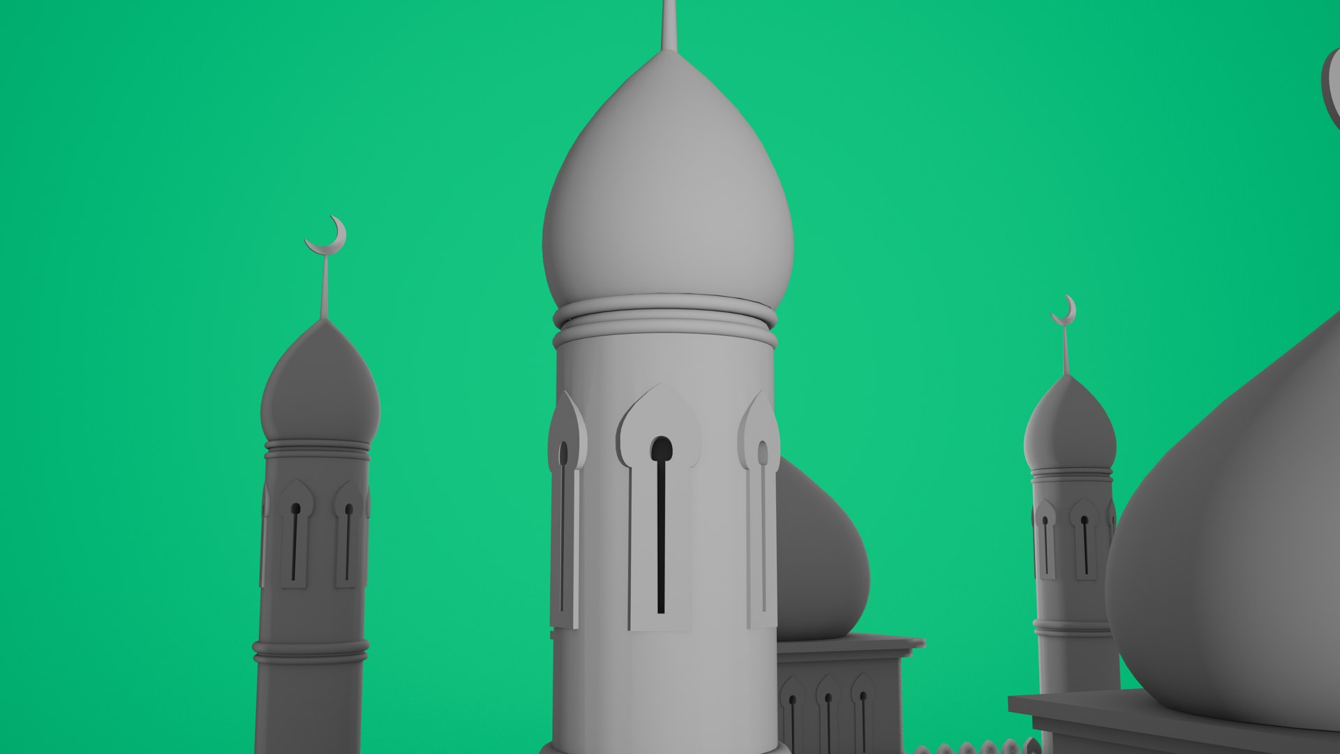 Simple Mosque Model - TurboSquid 1732425