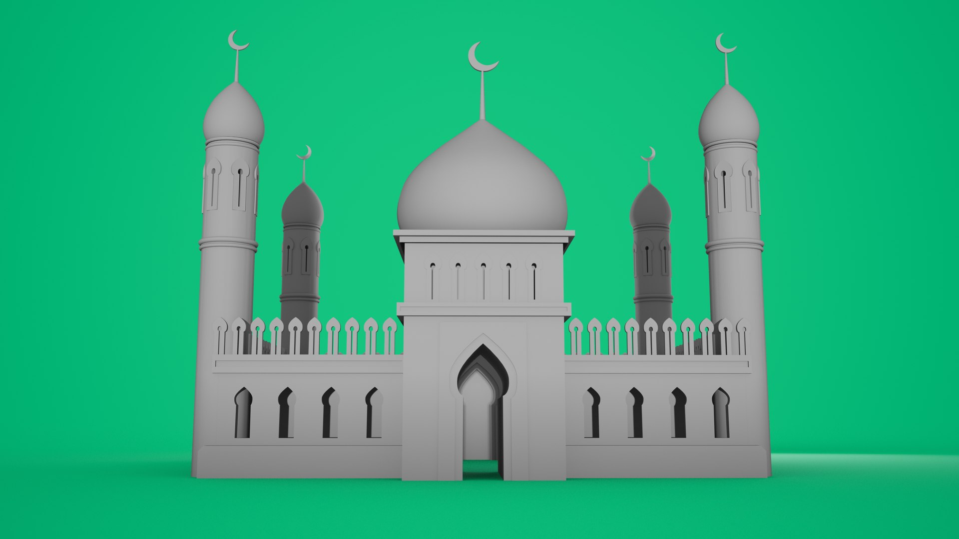 Simple Mosque Model - TurboSquid 1732425