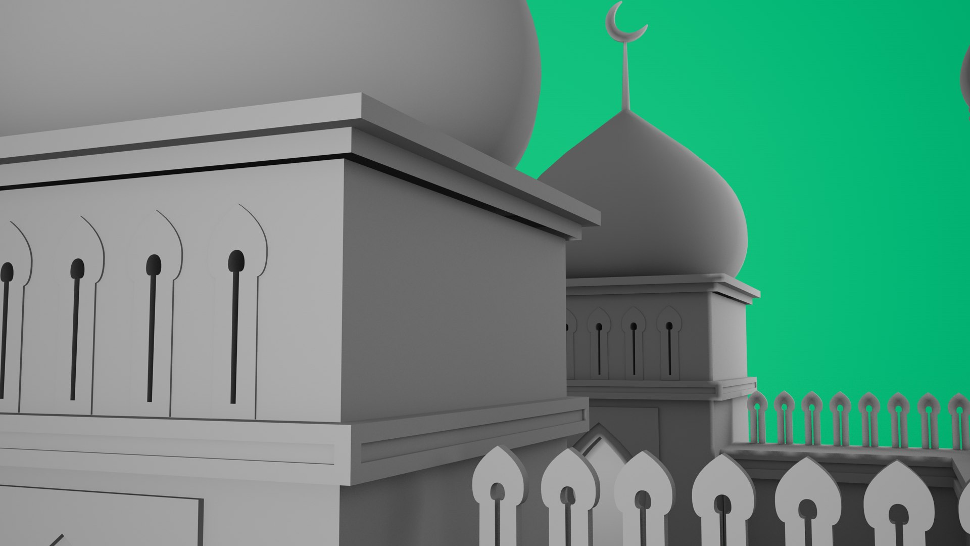 Simple Mosque Model - TurboSquid 1732425