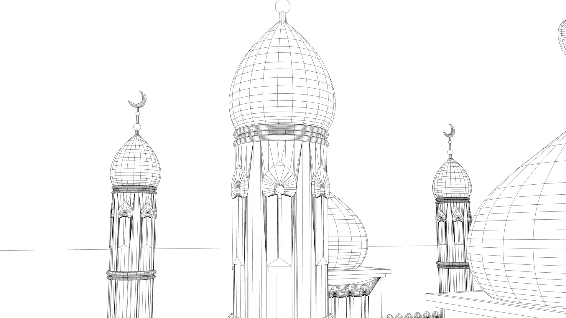 Simple Mosque Model - TurboSquid 1732425
