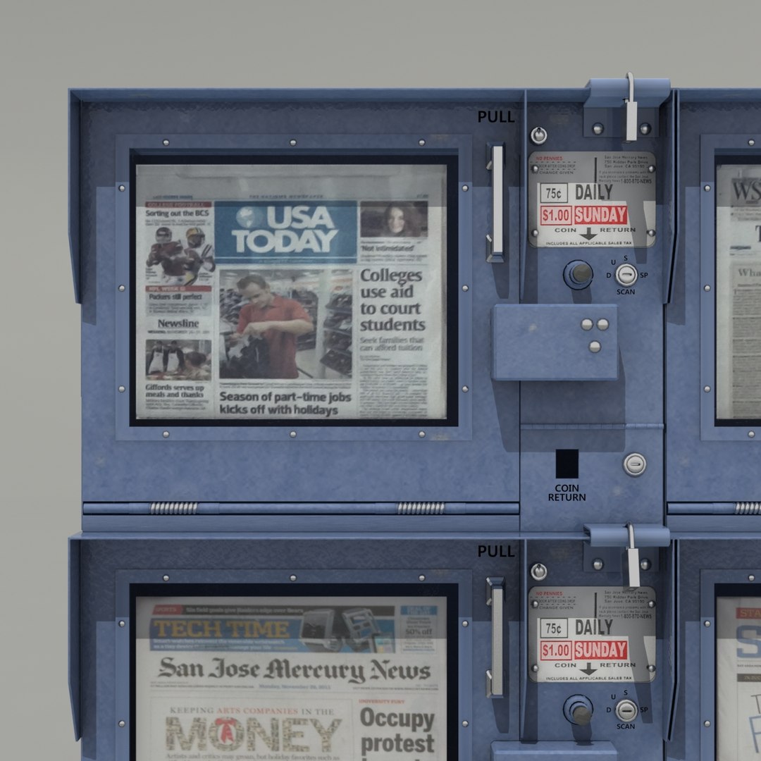 3d Newspaper Stand Model