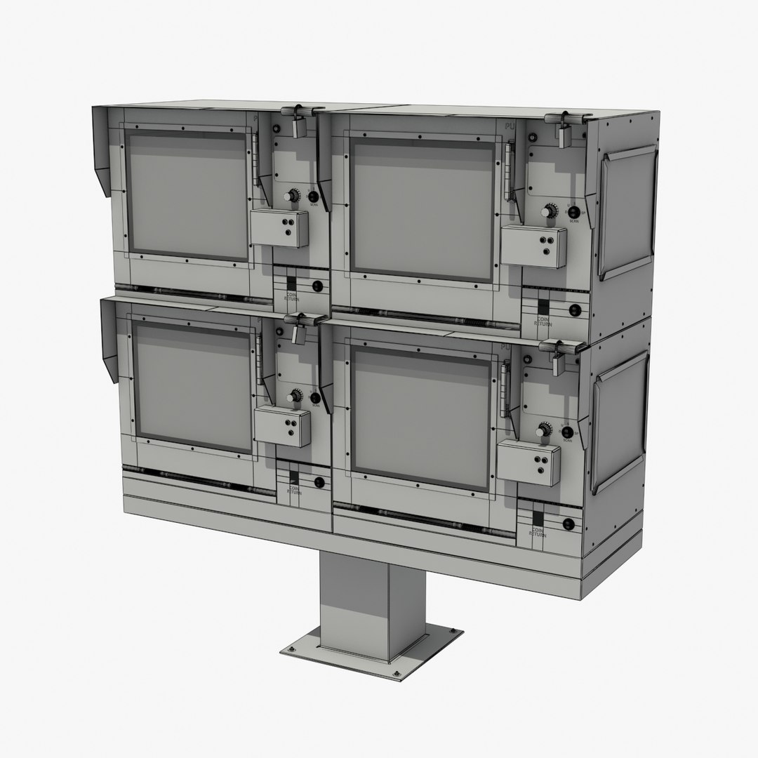 3d Newspaper Stand Model