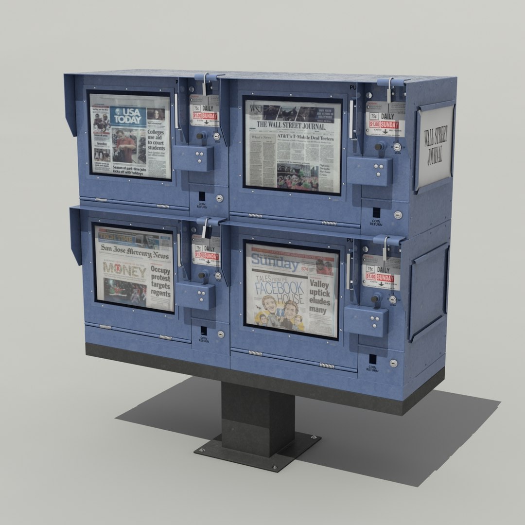 3d Newspaper Stand Model