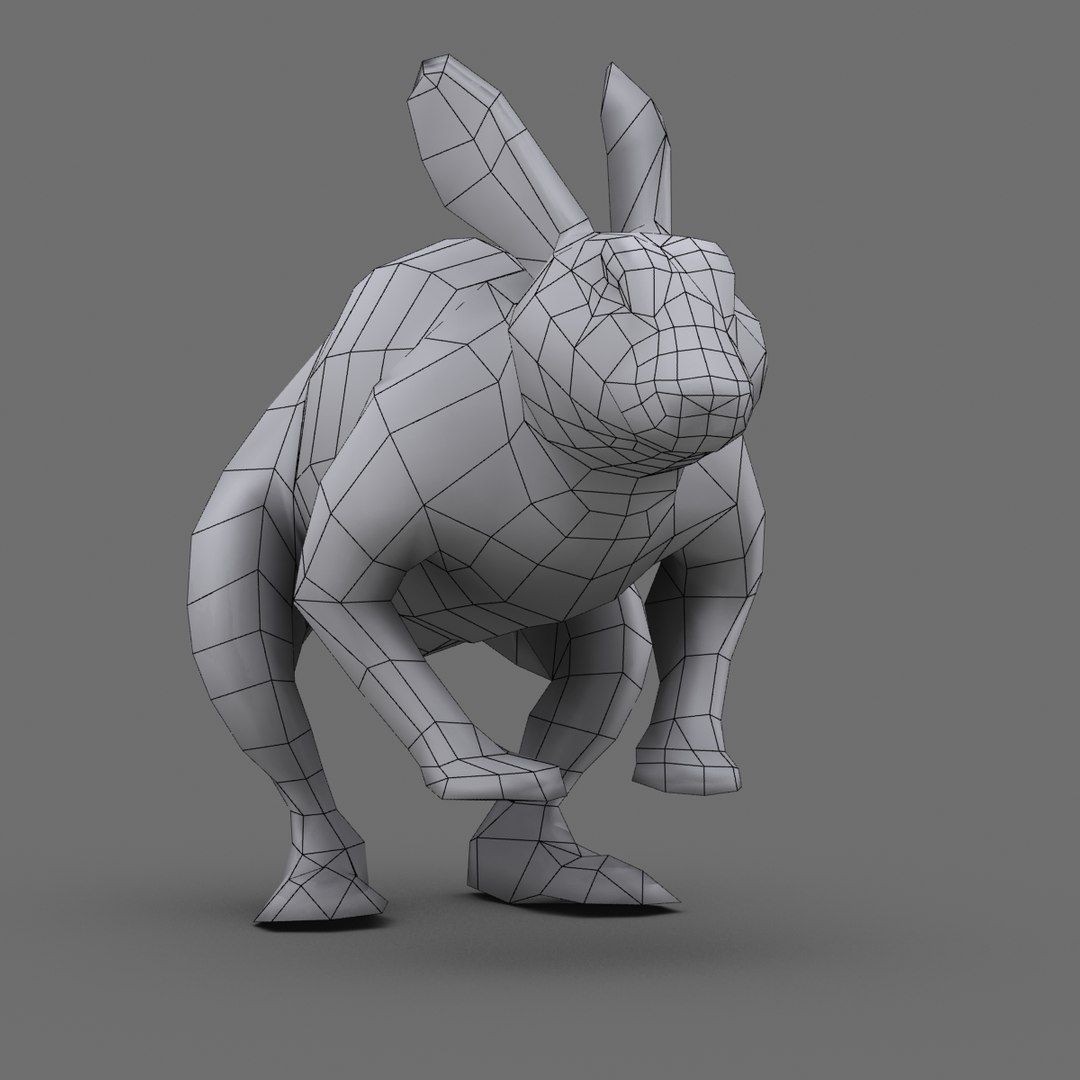 Rabbit Polygons 3d Model
