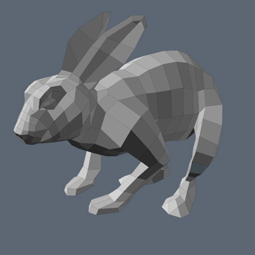 Rabbit Polygons 3d Model