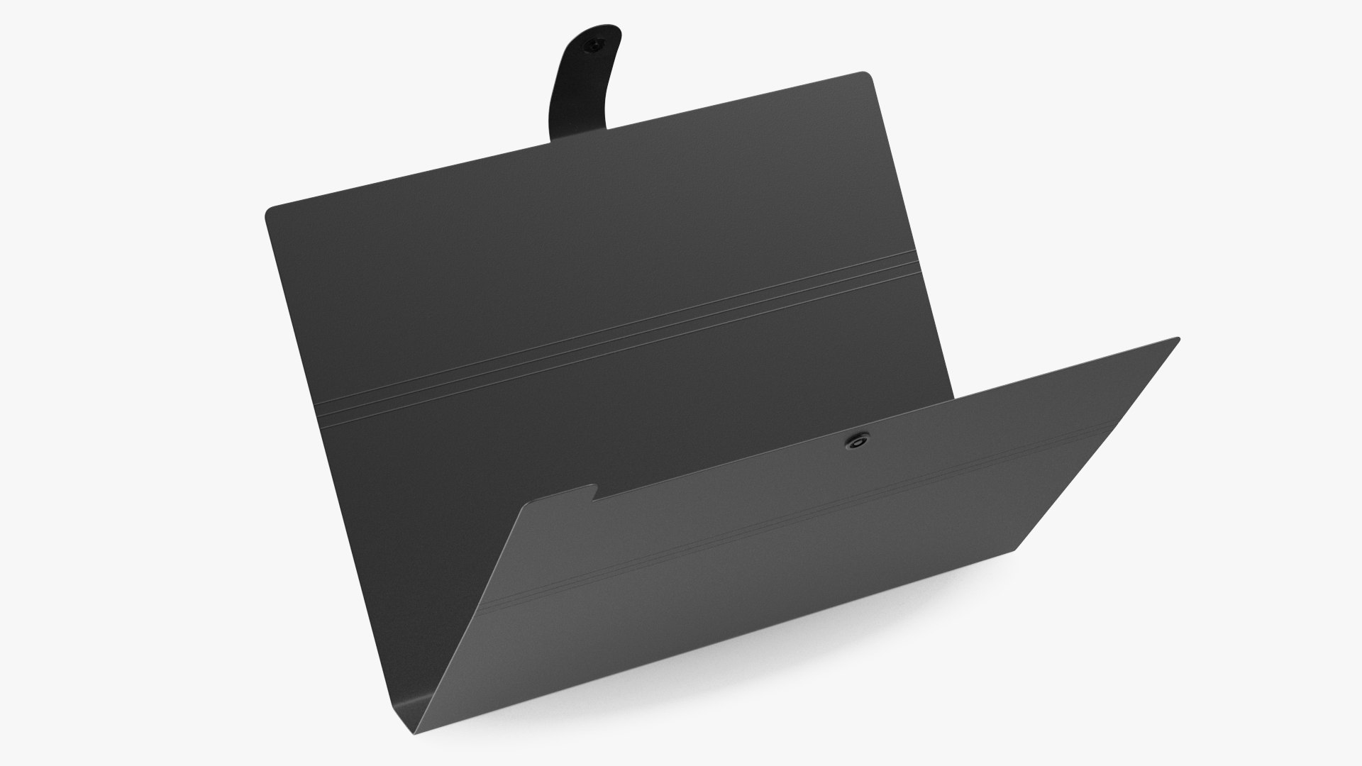 3D Plastic Paper Folder Open Black model - TurboSquid 1804882