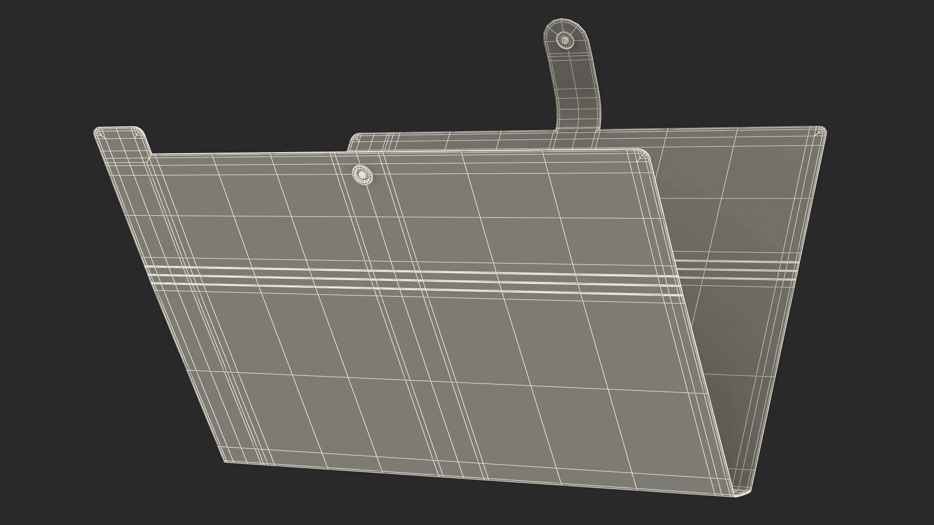 3D Plastic Paper Folder Open Black Model - TurboSquid 1804882