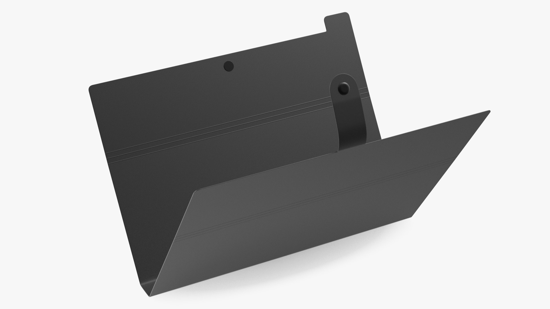 3D Plastic Paper Folder Open Black model - TurboSquid 1804882