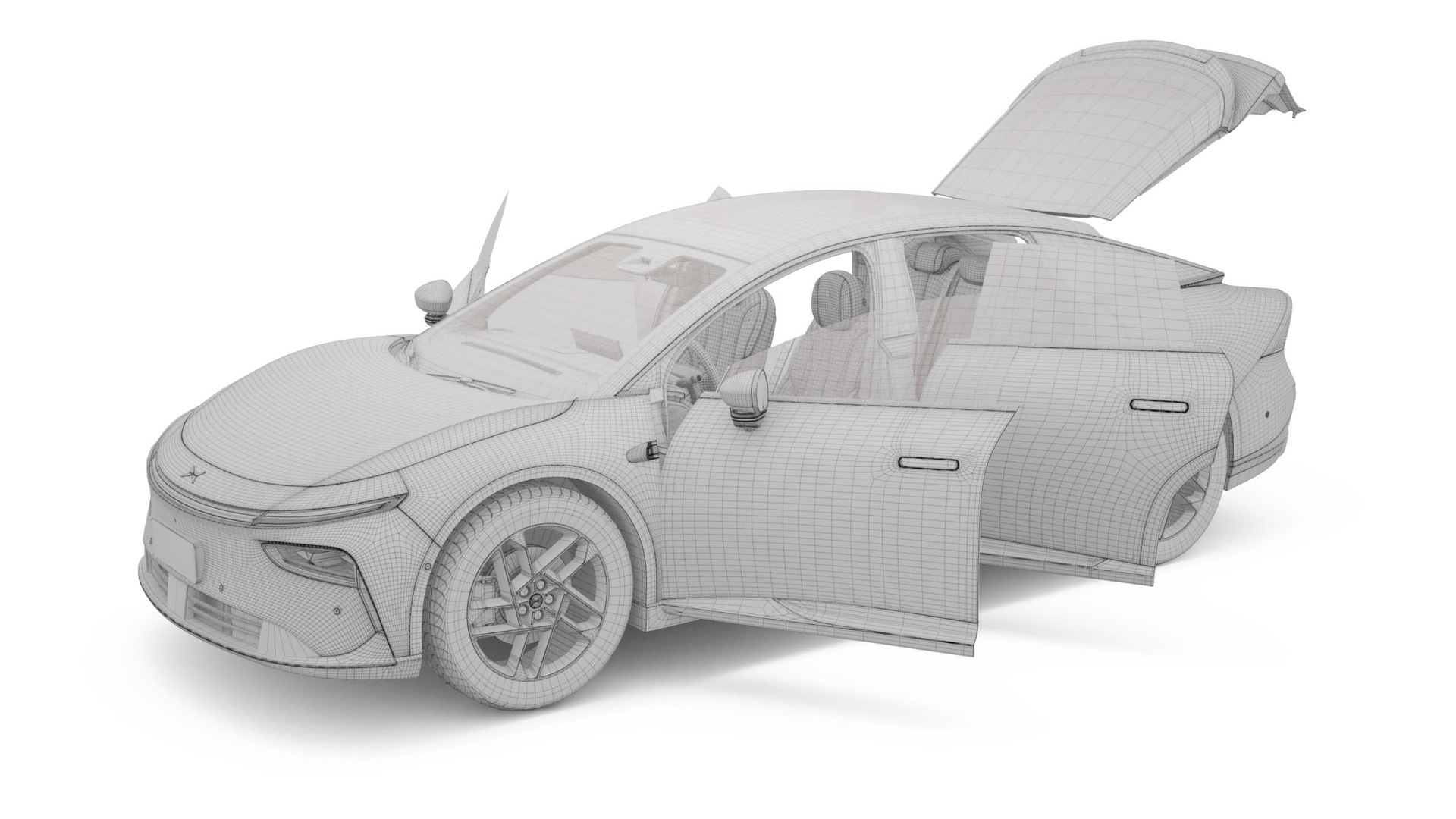 2025 Xpeng P7 Plus With Interior 3D Model - TurboSquid 2347520