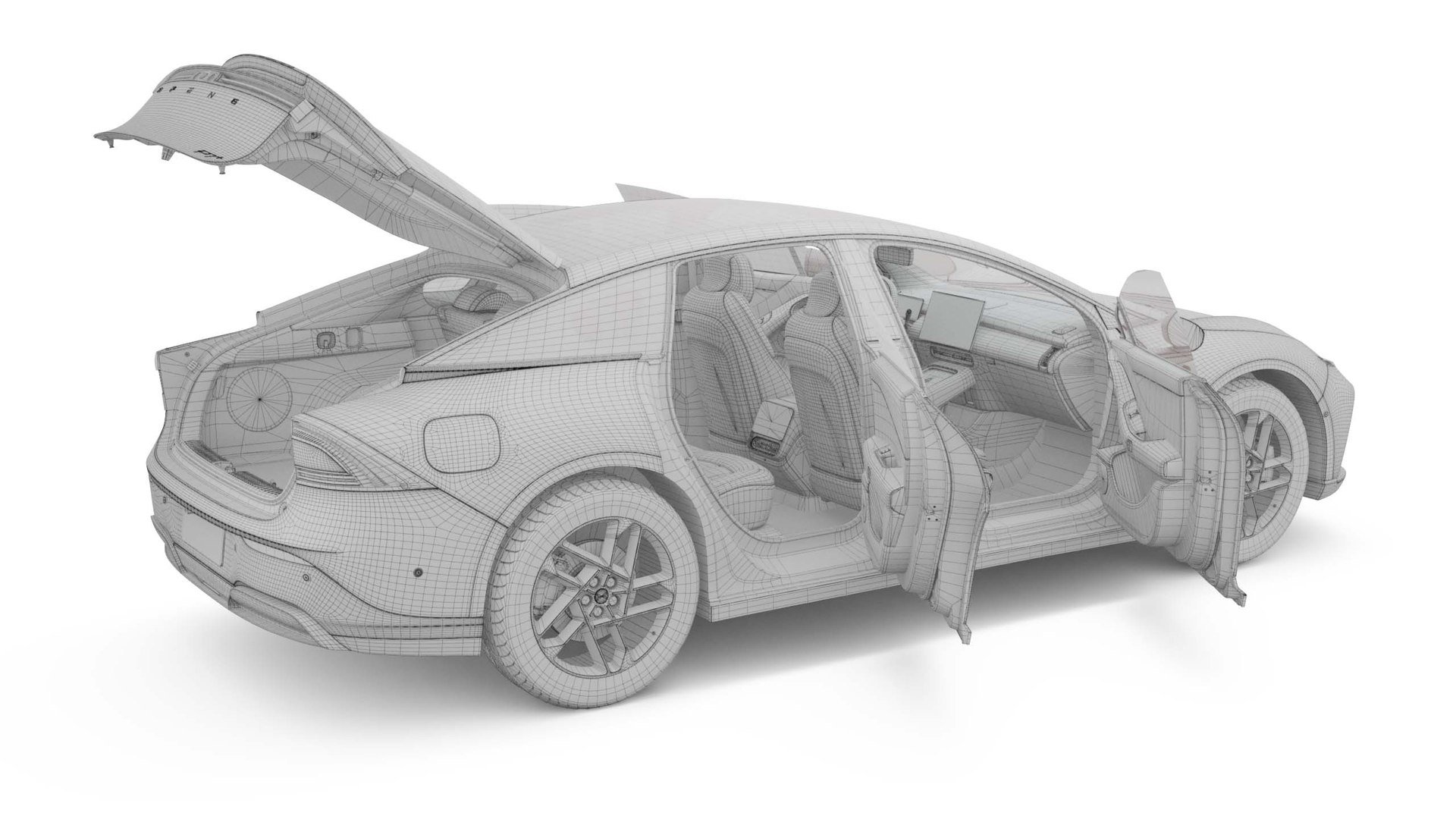 2025 Xpeng P7 Plus With Interior 3D Model - TurboSquid 2347520