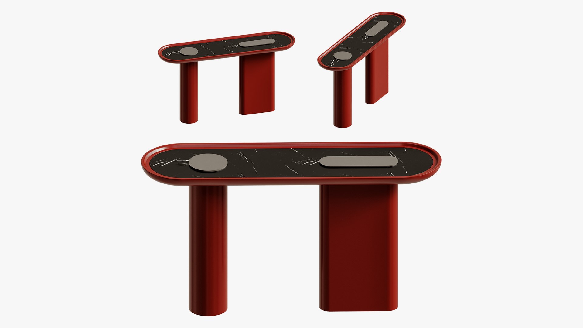 3D Ultramobili Creta Coral Red Console Model - TurboSquid 2326404