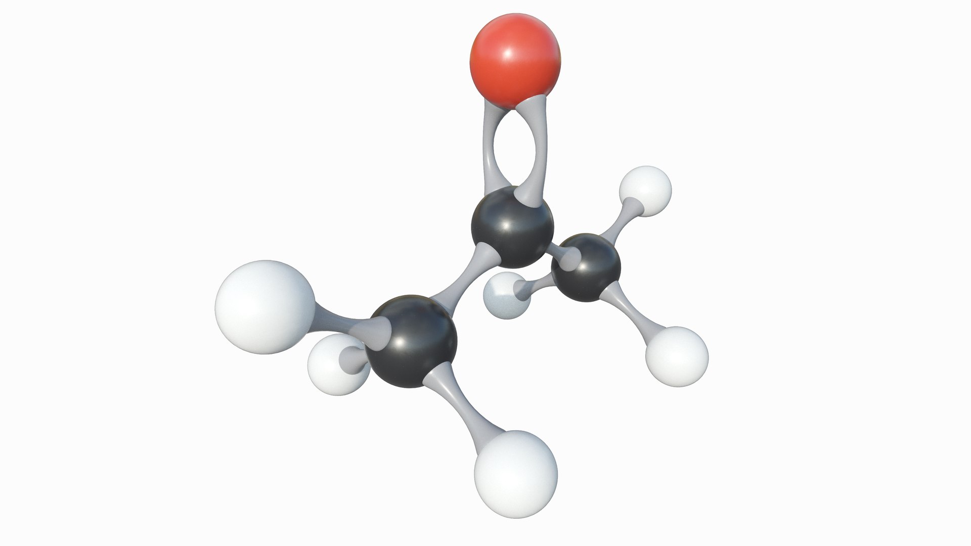 3D Acetone Molecule With PBR 4K 8K Model - TurboSquid 1941564