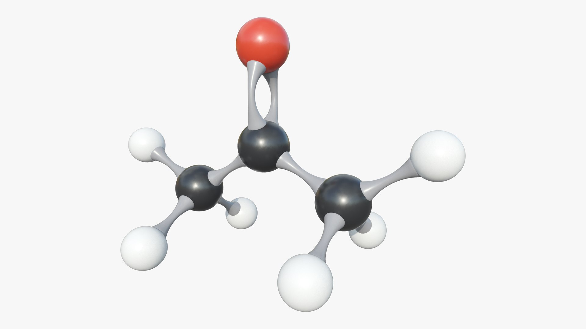3D Acetone Molecule With PBR 4K 8K Model - TurboSquid 1941564