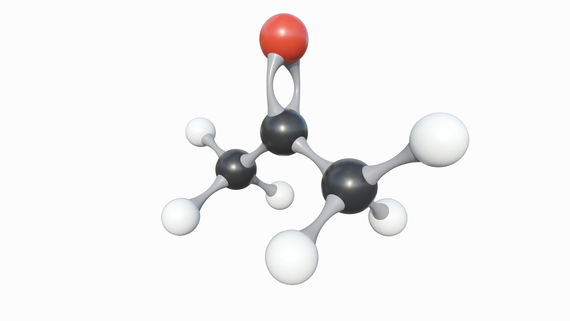 3D Acetone Molecule With PBR 4K 8K Model - TurboSquid 1941564