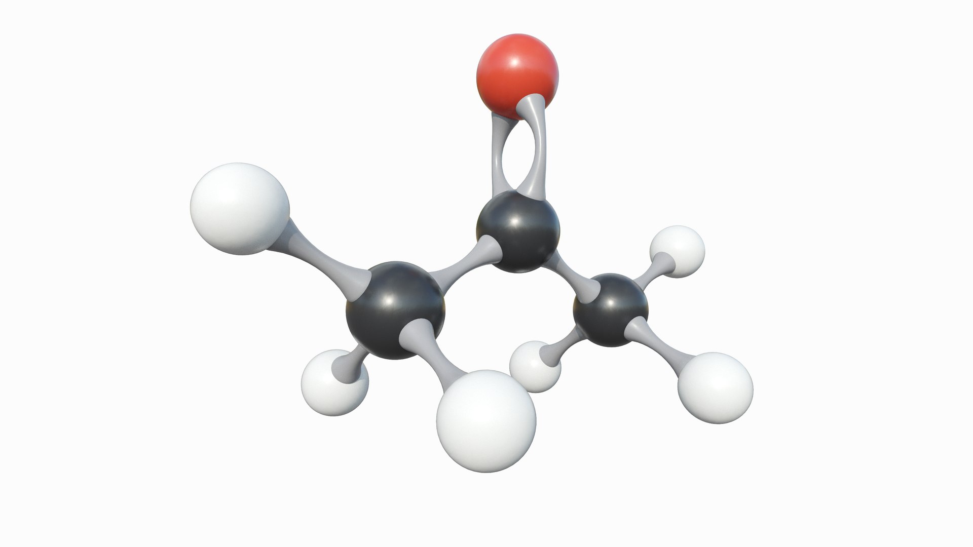 3D Acetone Molecule With PBR 4K 8K Model - TurboSquid 1941564