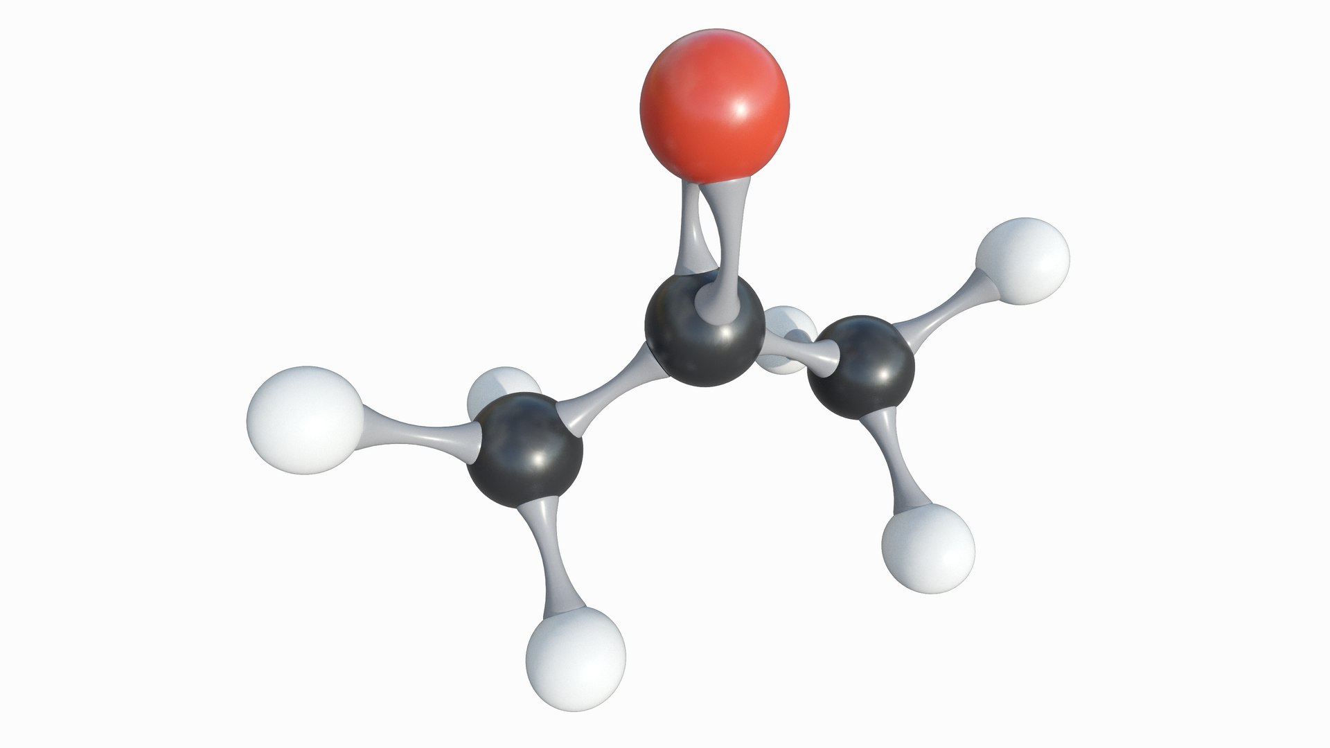 3D Acetone Molecule With PBR 4K 8K Model - TurboSquid 1941564