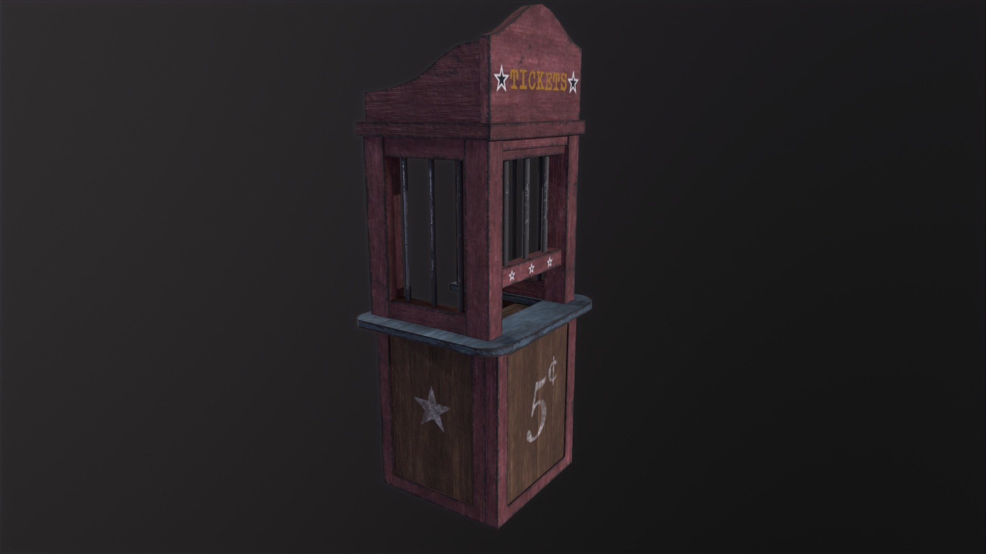 Circus Ticket Stall 3D - TurboSquid 2132864