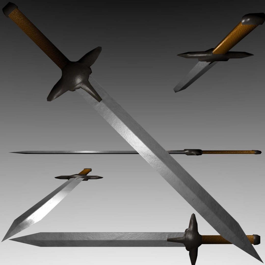 3d Model Sword Polygons