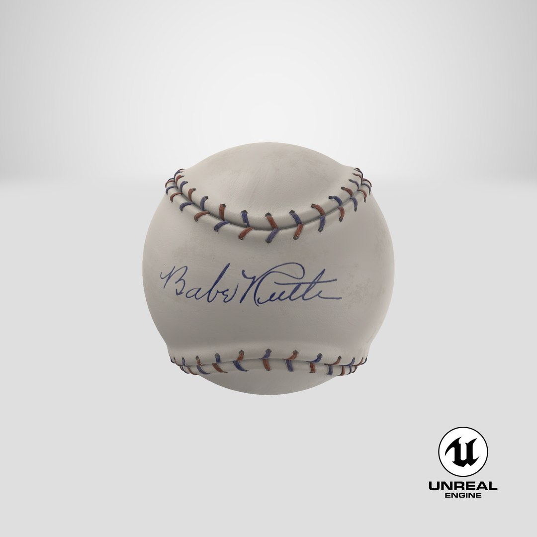 Baseball Ball Babe Ruth 3D Model - TurboSquid 1212766