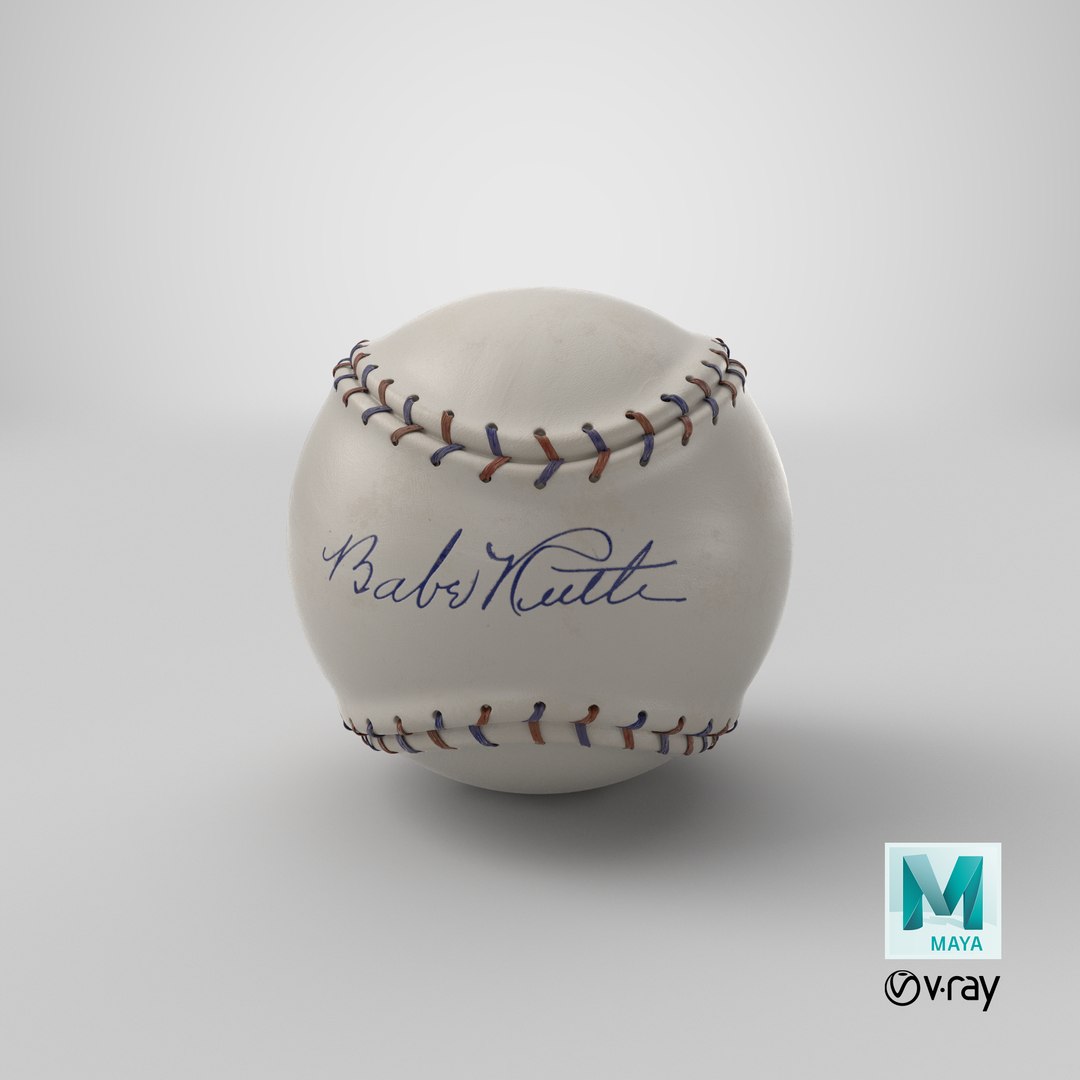 Baseball Ball Babe Ruth 3D Model - TurboSquid 1212766
