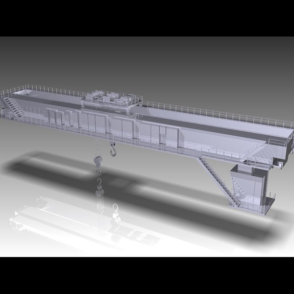 overhead crane 3d model