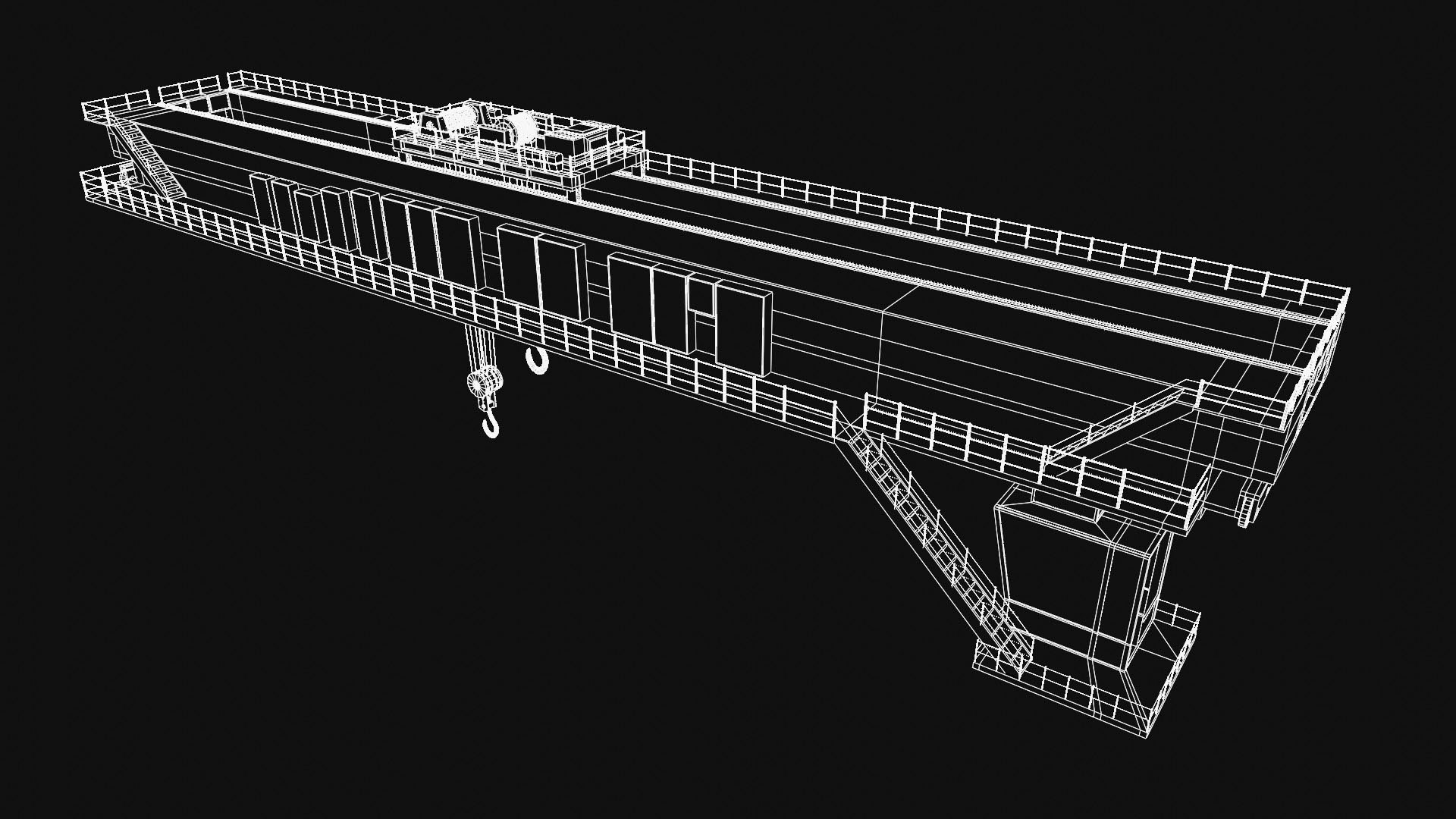 Overhead Crane 3d Model
