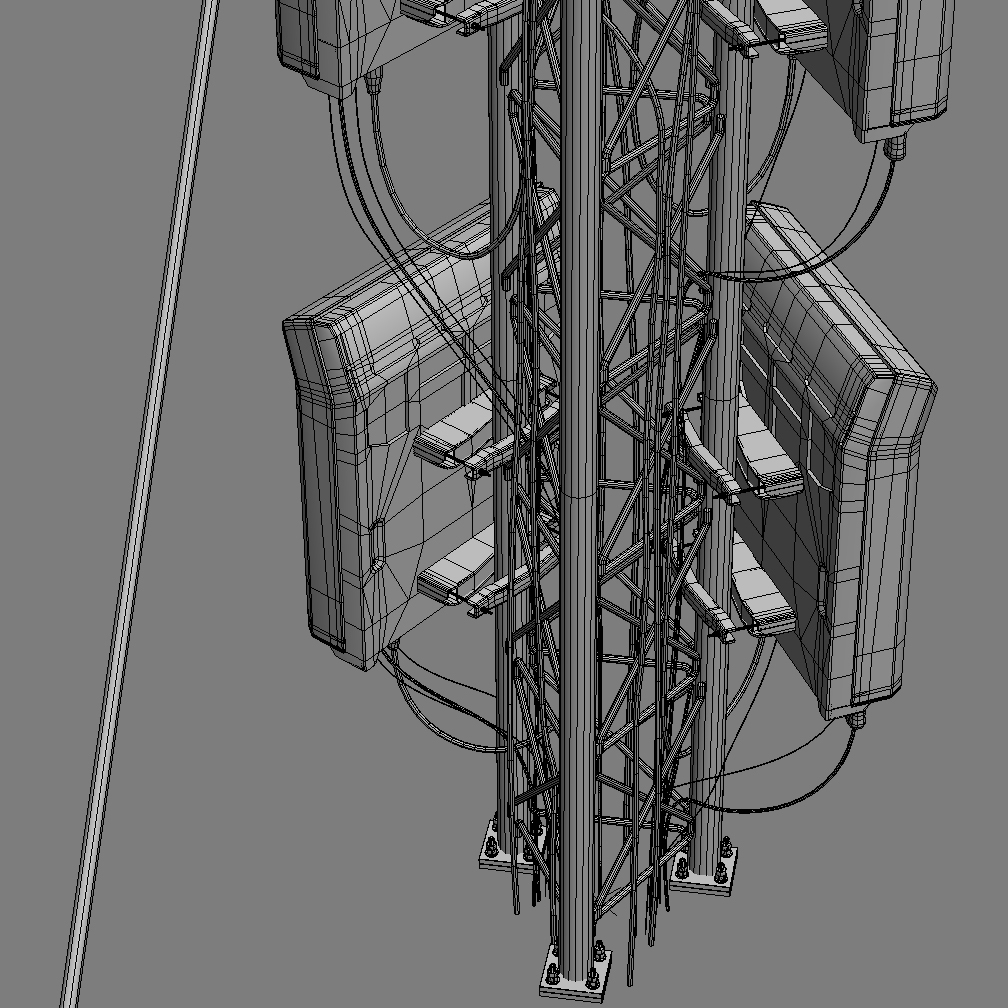cell antenna tower 3d model