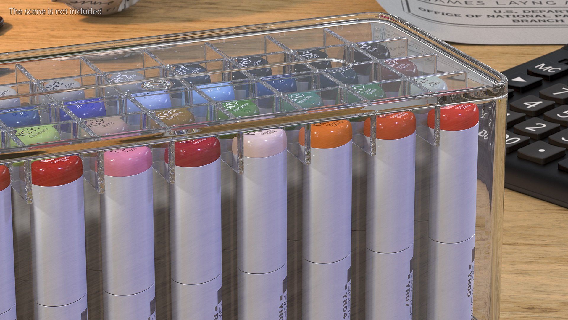 3D Generic Sketch Marker 72 Pack model - TurboSquid 1875648