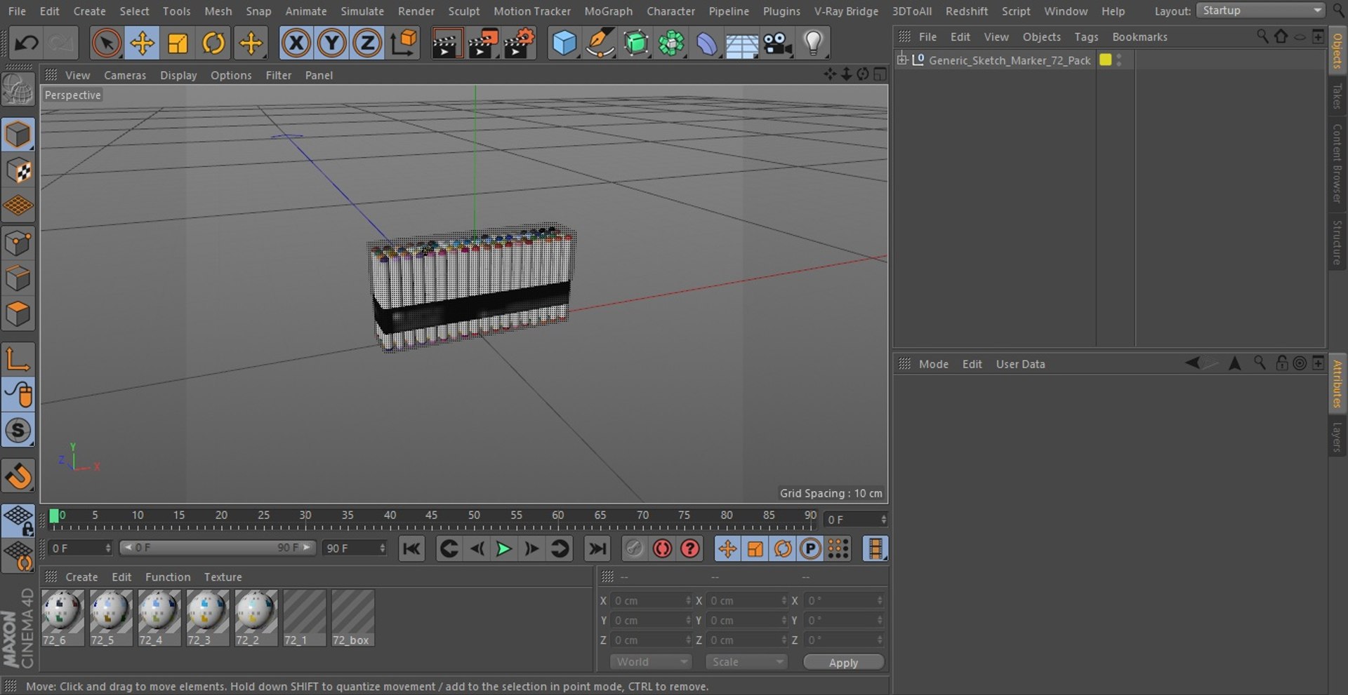 3D Generic Sketch Marker 72 Pack model - TurboSquid 1875648