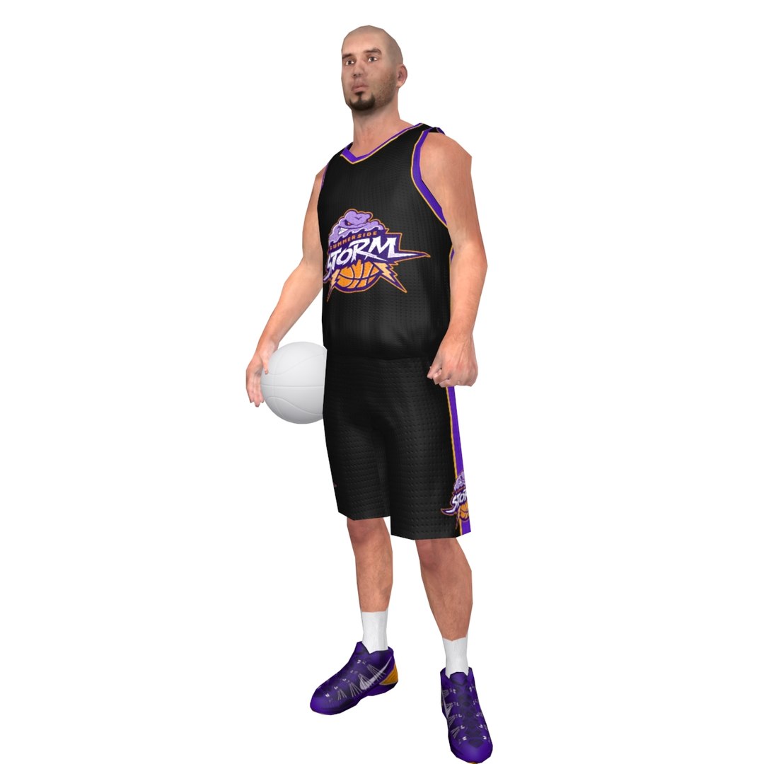3ds Max Rigged Basketball Player Ball
