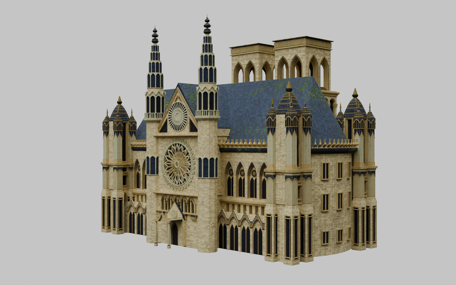 Free 3D Gothic Revival Church - 3D Model Model - TurboSquid 2326657