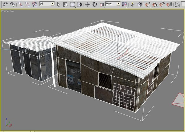 3d slum house model