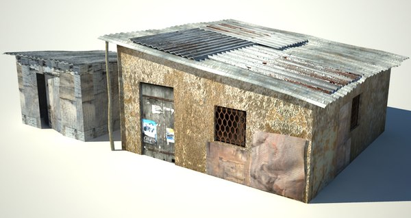3d slum house model