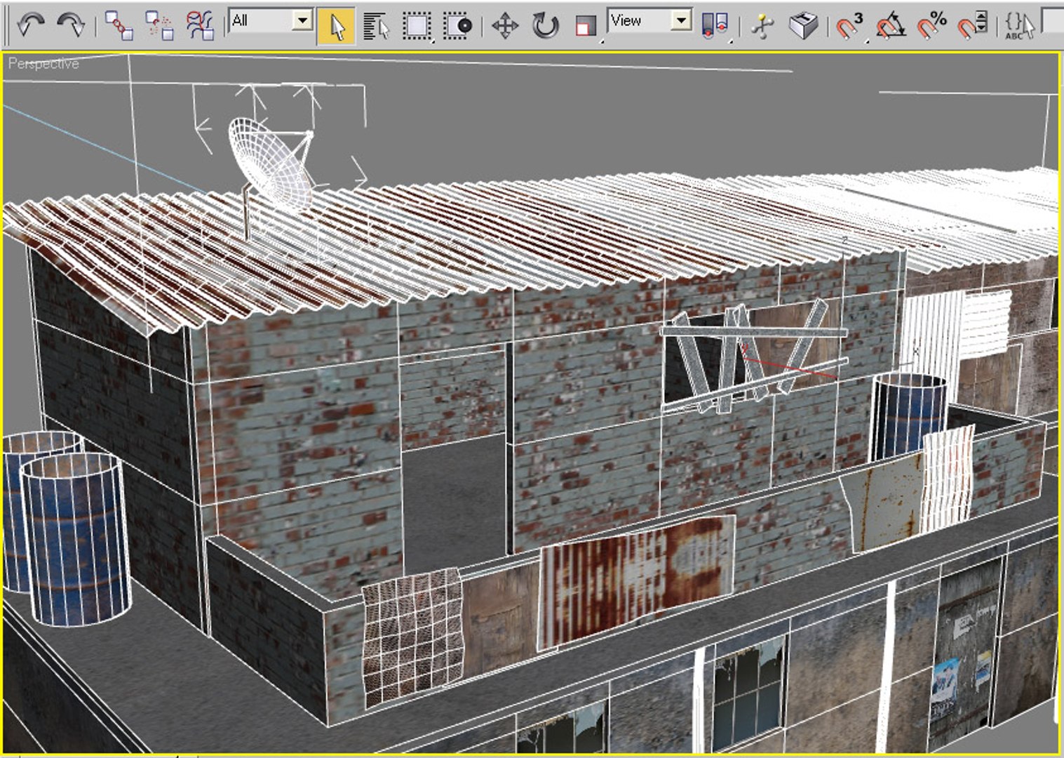 3d slum house model